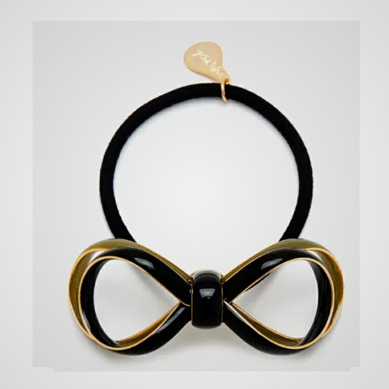 Резиночка с бантиком (черный) BENTEN Scrunchie Резинки для волос 1 шт