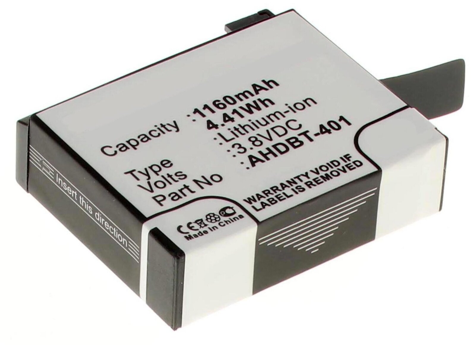 Аккумуляторная батарея iBatt 1160mAh для Gopro Hero 4, Hero 4 Black, Hero 4 Silver