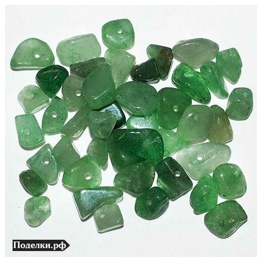 Натуральная бусина Нефрит 0006596 крошка 10 г, цена за 1 уп.