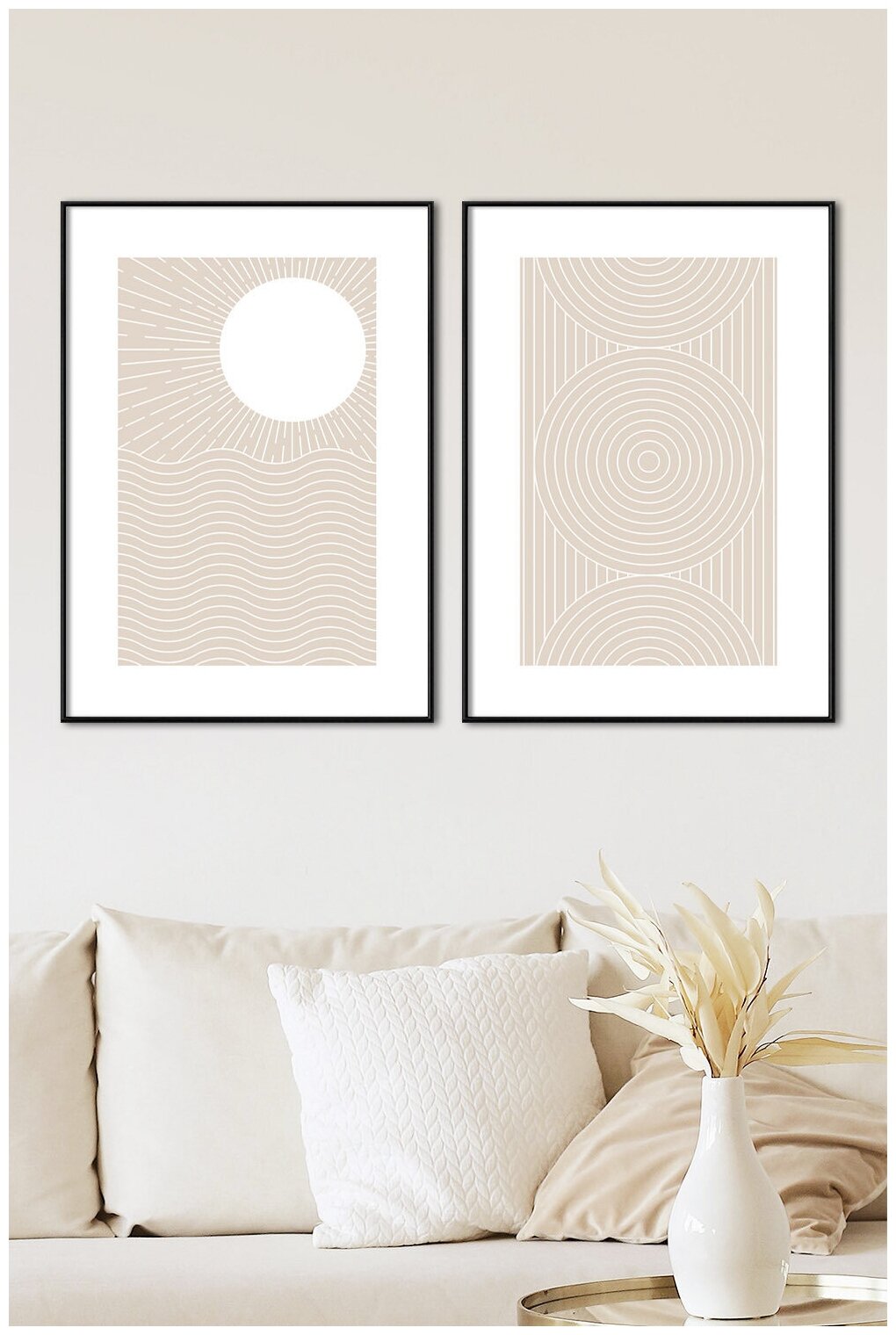 Набор из двух постеров Postermarkt в черных рамках 40х50 см, №186