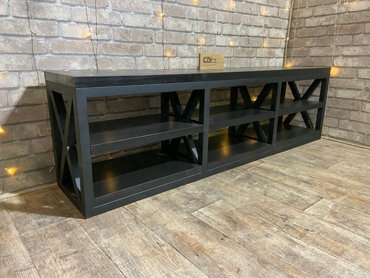 Тумба лофт под телевизор Raka-05, для гостиной, для офиса, для прихожей, для спальни, с размерами 120х50х45 см