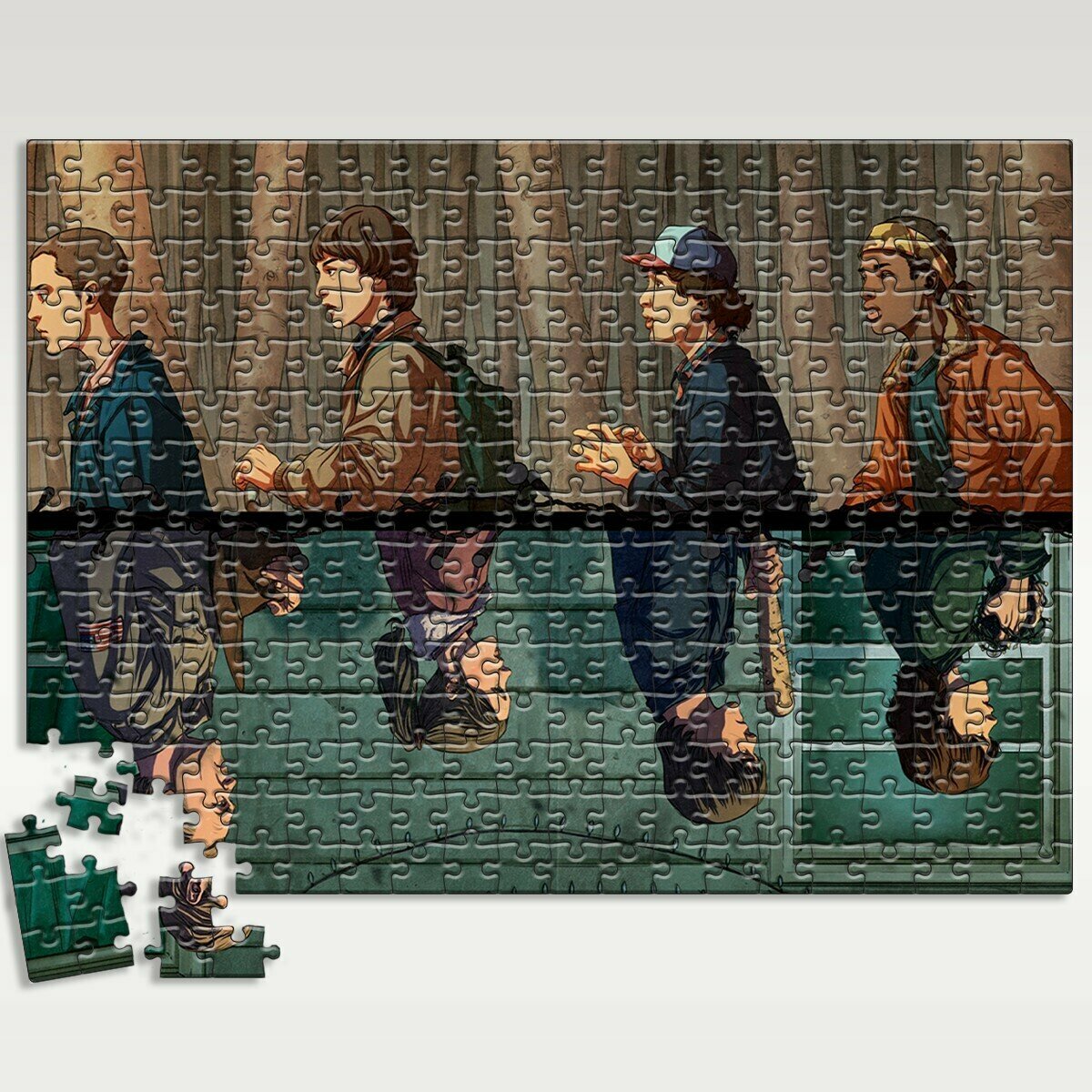 Пазл картонный А3: модель Сериал Очень странные дела - 8549