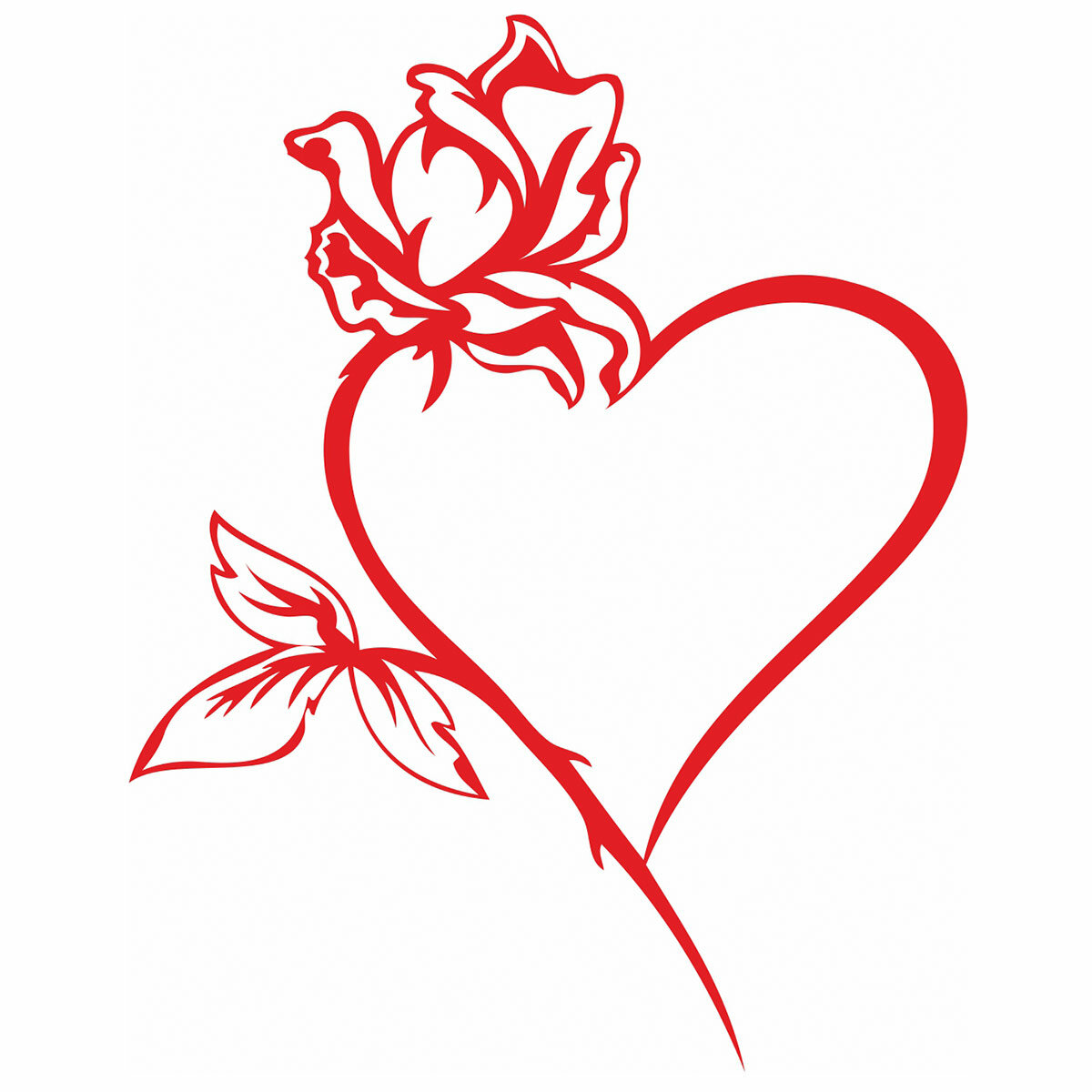 Gamma Термоаппликация М-04 Термотрансфер M-413 Сердце с розой 9х11 см 1 шт для ткани