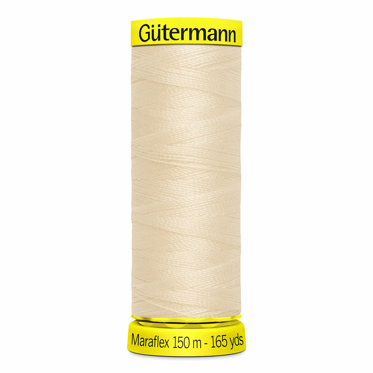 Нитки швейные Gutermann Maraflex 120 для эластичных, трикотажных материалов, 150 м, 100% ПБТ, 5 шт (169 пломбир)