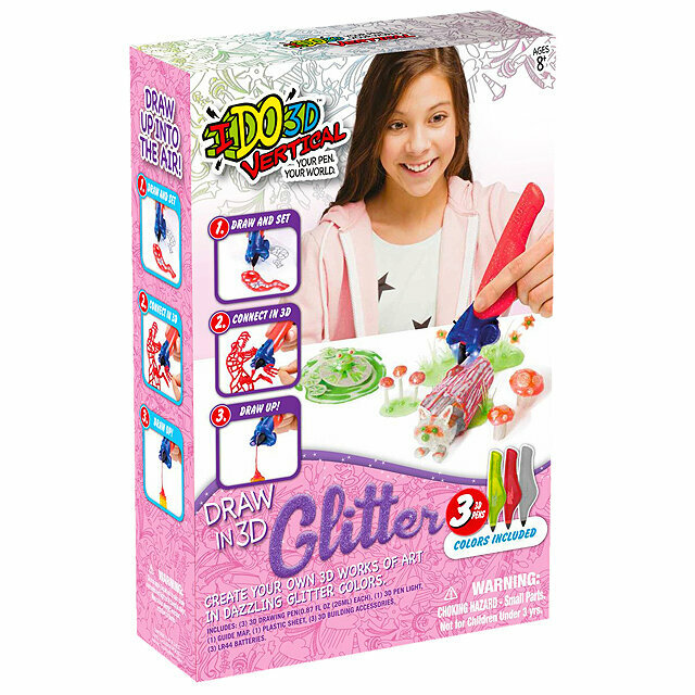 3D ручка для рисования в воздухе Вертикаль, Блеск - Лесные друзья, 3 картриджа, Redwood, 166076