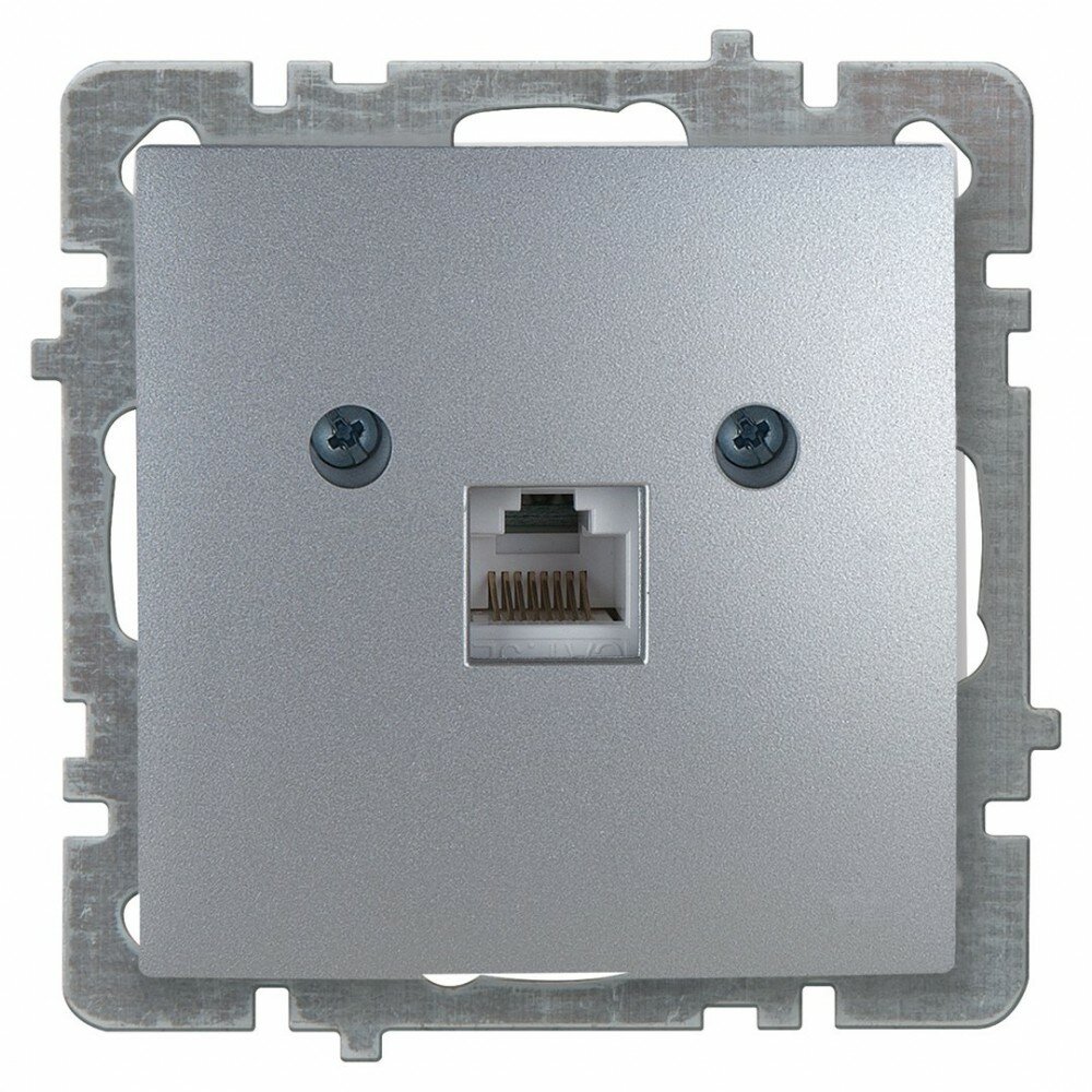 Механизм роз. 1-местн. компьютерная СУ, (RJ45 САТ5), TOURAN-ALEGRA-THOR, metallic, серебро NILSON 24130444