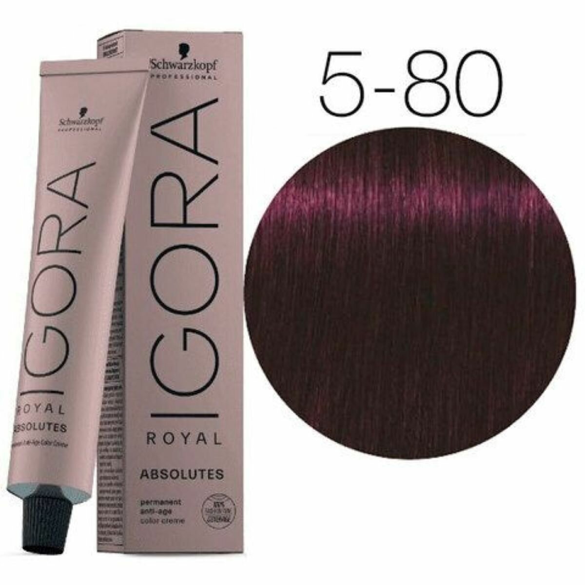 Schwarzkopf Professional Краска для волос Igora Royal Absolutes 5-80 Светлый коричневый красный натуральный, 60 мл