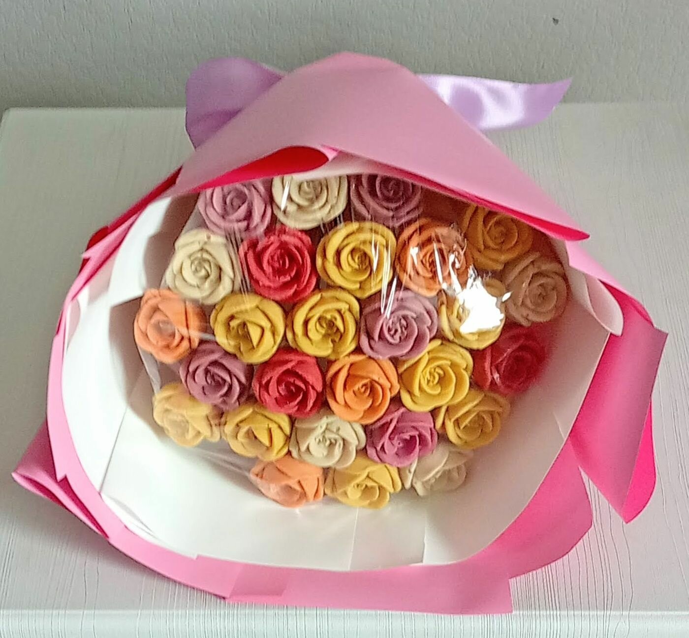 ТД НебыковА Сладкий букет шоколадные розы 37 шт, разноцветные, 444 г