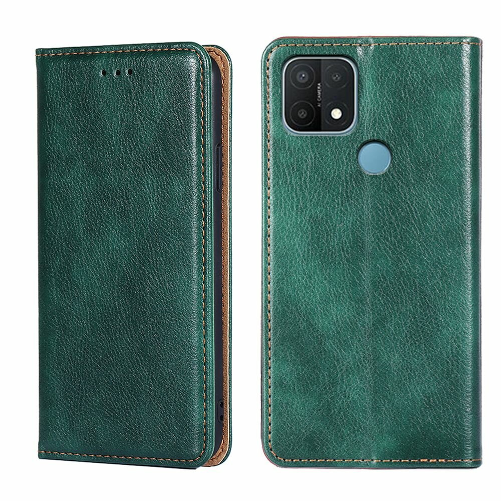 Чехол-книжка MyPads для OPPO A15 / A15S / A35 / Оппо А15/А15s/А35,(зеленый)