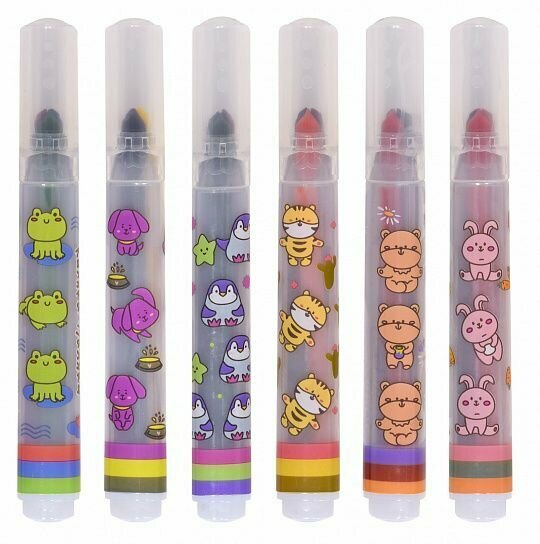 Каляка-Маляка Фломастеры, трехцветные, утолщенные классическиеические, 18 цветов