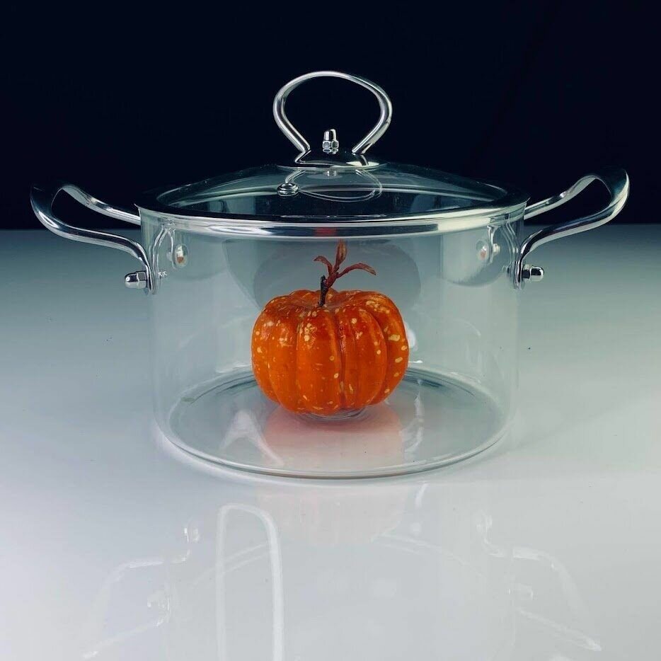 Кастрюля с крышкой Ленарди 2.2л, жаропрочное стекло
