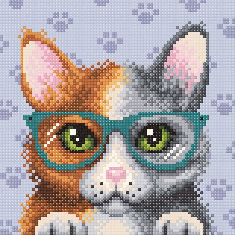 Набор Brilliart #МС-080 Лапки на стол, Алмазная Мозаика, 20 x 20 см