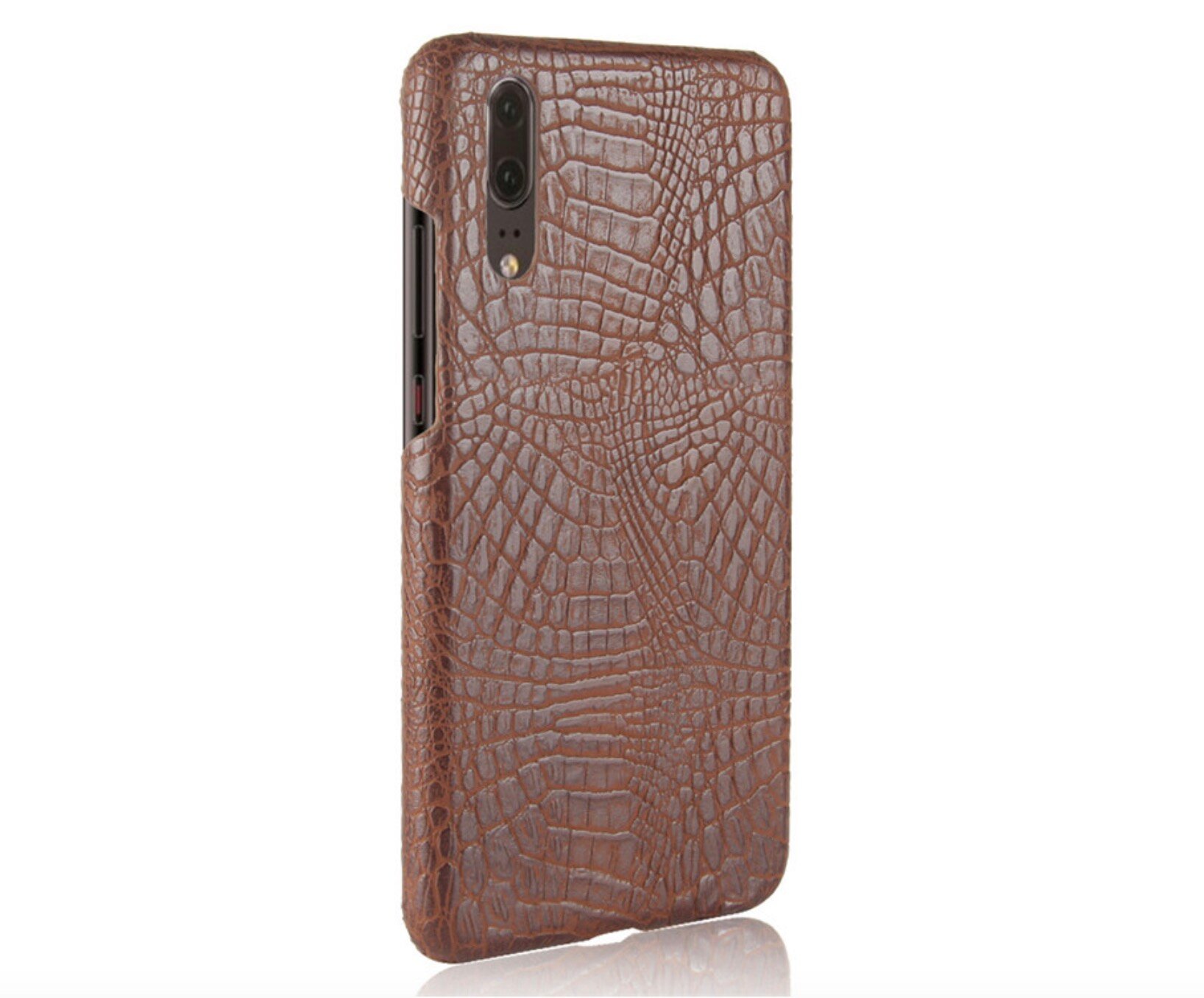 Чехол-накладка Чехол. ру на Oppo U3 тонкий задний бампер на пластиковой основе с отделкой под кожу крокодила коричневый