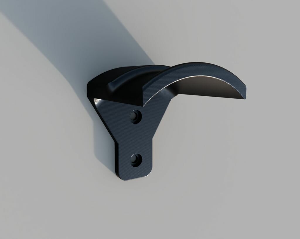 Держатель для наушников / настенный / черный с дюбелями