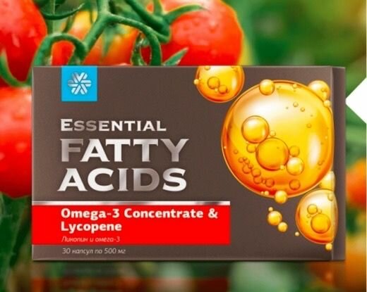 Ликопин и омега-3 Essential Fatty Acids, защита сердца и сосудов, Сибирское здоровье, 30 капсул