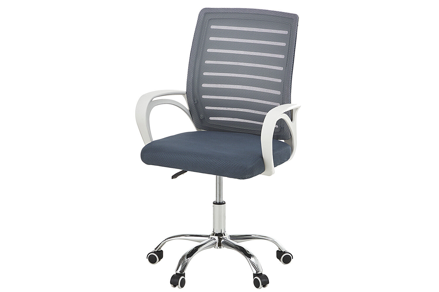 Кресло рабочее FLEX, 59х90х56, цвет серый, хром, белый