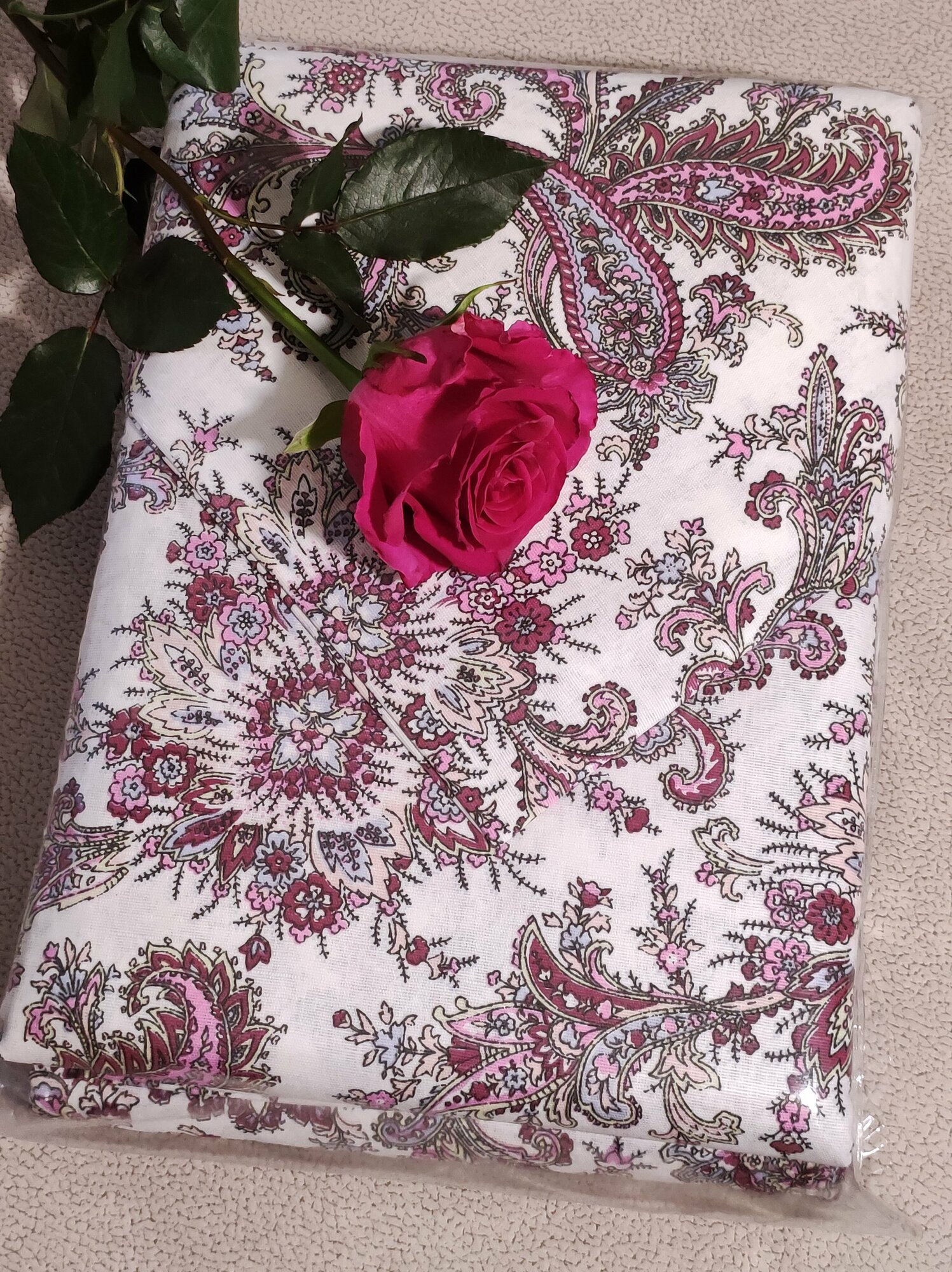 Комплект постельного белья 2-сп Лён с хлопком