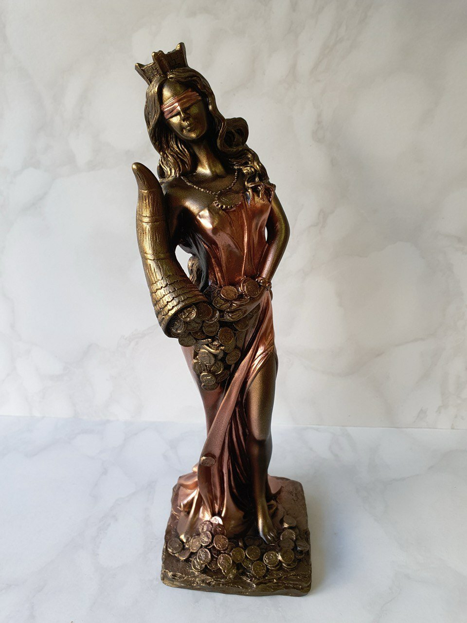 Статуэтка Фортуна богиня удачи 30 см. Цвет бронза/медь. Гипс.