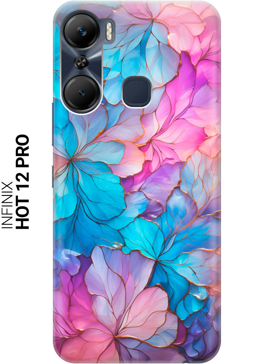 Силиконовый чехол на Infinix Hot 12 Pro / Инфиникс Хот 12 Про с рисунком "Цветочный витраж"