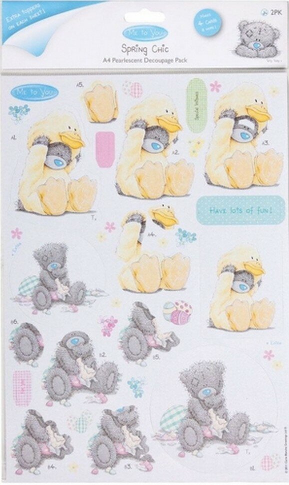 #MTY169013 Набор бумаги с высечкой "Пасхальное веселье" ME TO YOU 21 x 29.7 см Docrafts 2 листа