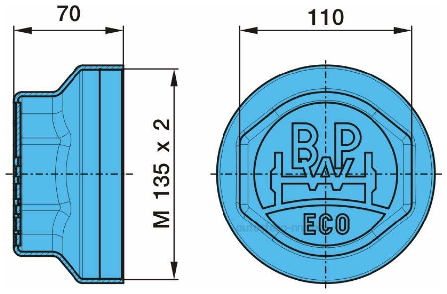 BPW 0321225080 крышка ступицы! (м) M135x2 SW110 внутр.\BPW ECO (10-12Т)