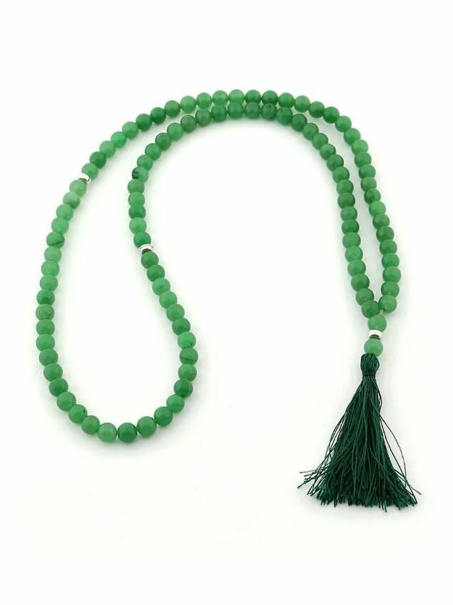 Мусульманские четки из нефрита 99 бусины, диаметр 8 мм. в коробке