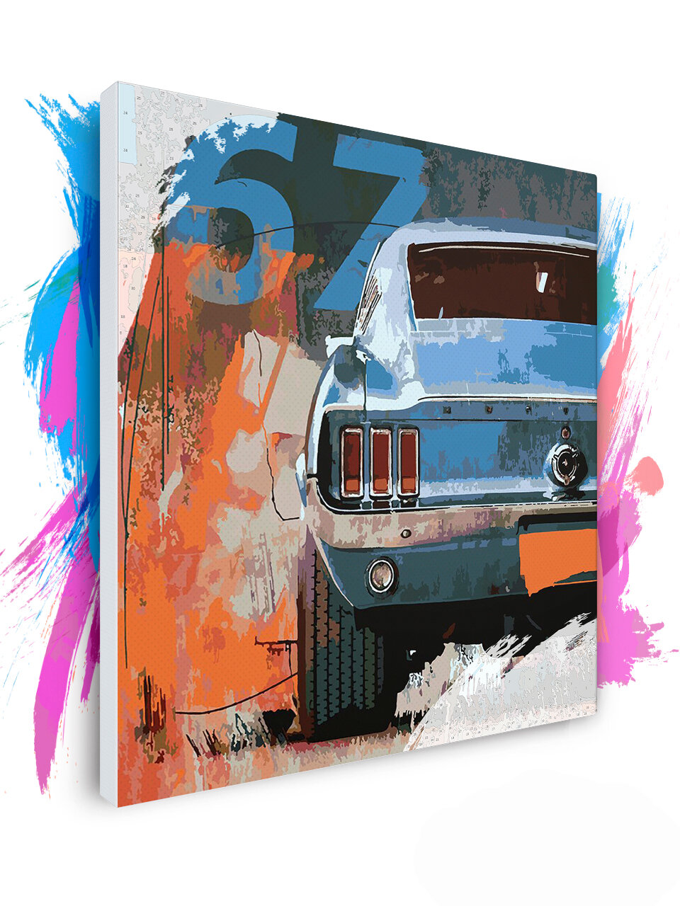 Картина по номерам на холсте Mustang, 50 х 50 см