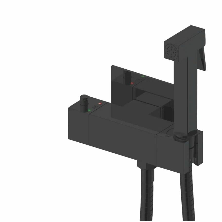 Гигиенический душ с термостатом Rose (Розе) R965H, черный