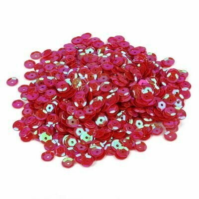 Пайетки для рукоделия 6 мм / Пайетки россыпью / пайетки для творчества цв. ярко-розовый (около 1000 шт)