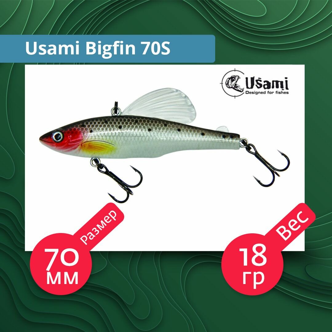 Воблер для рыбалки Usami Bigfin 70S #112