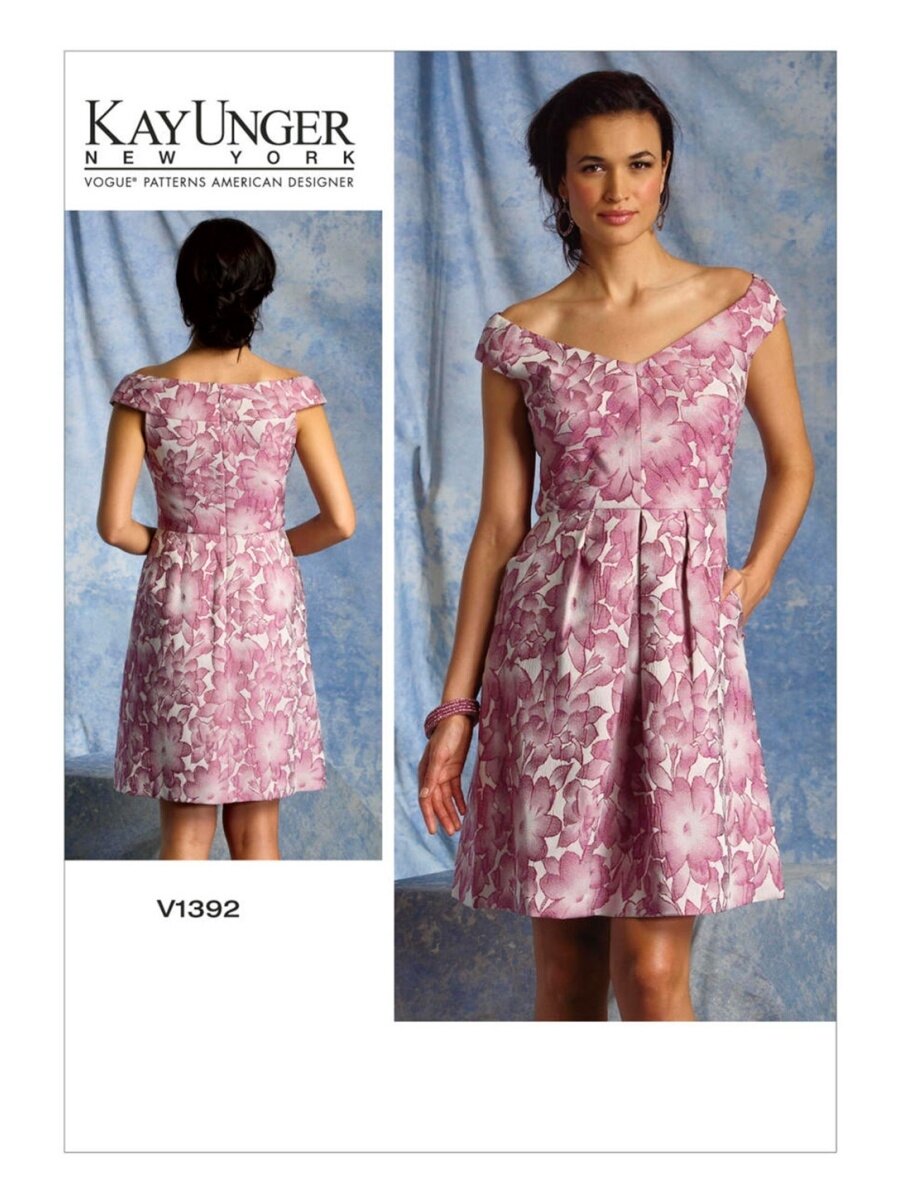 Выкройка VOGUE №1392 Платье