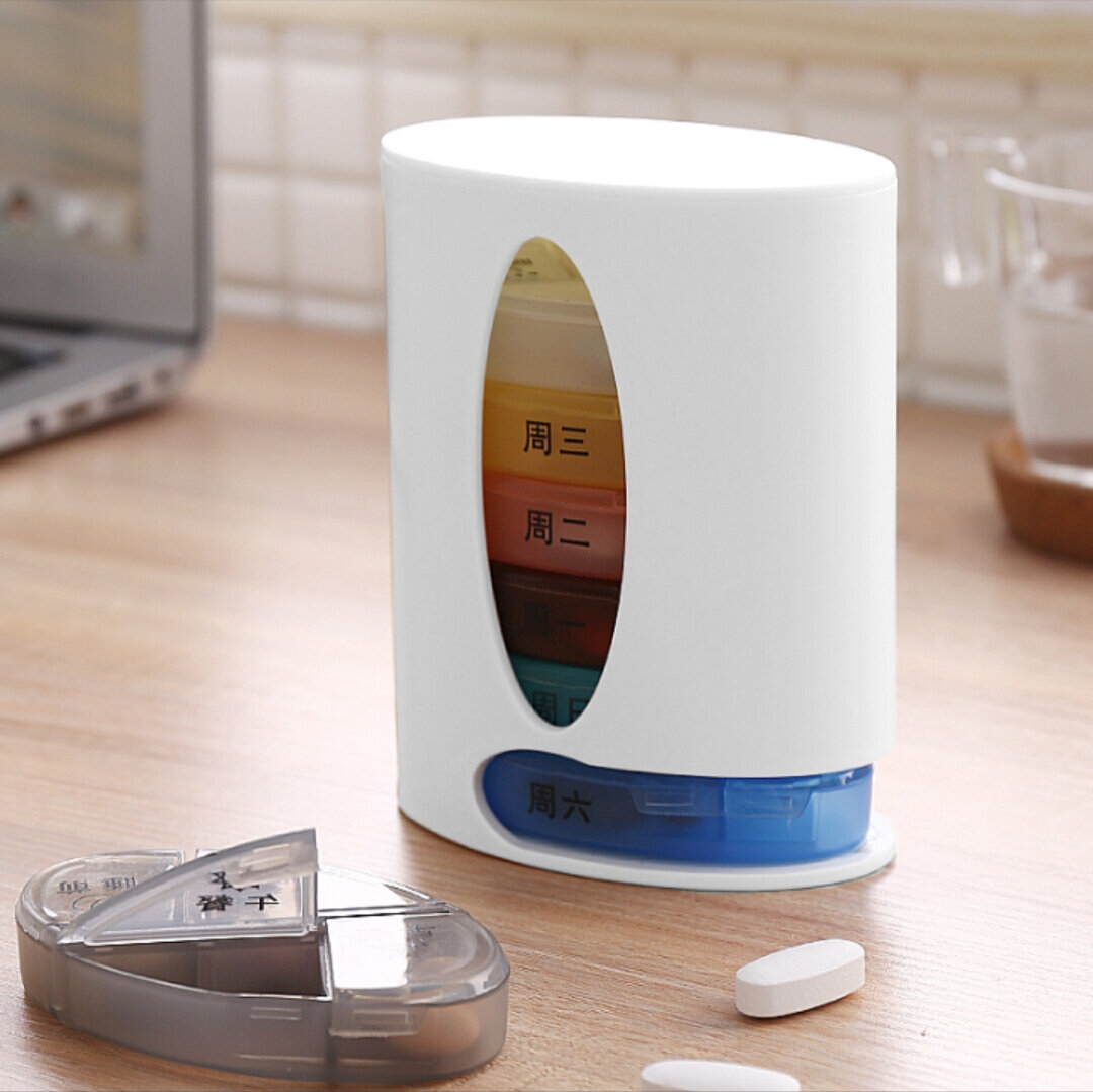 Таблетница "Неделя - радуга", овальная к