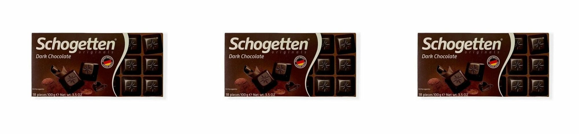 Schogetten Шоколад темный, 100 г, 3 шт