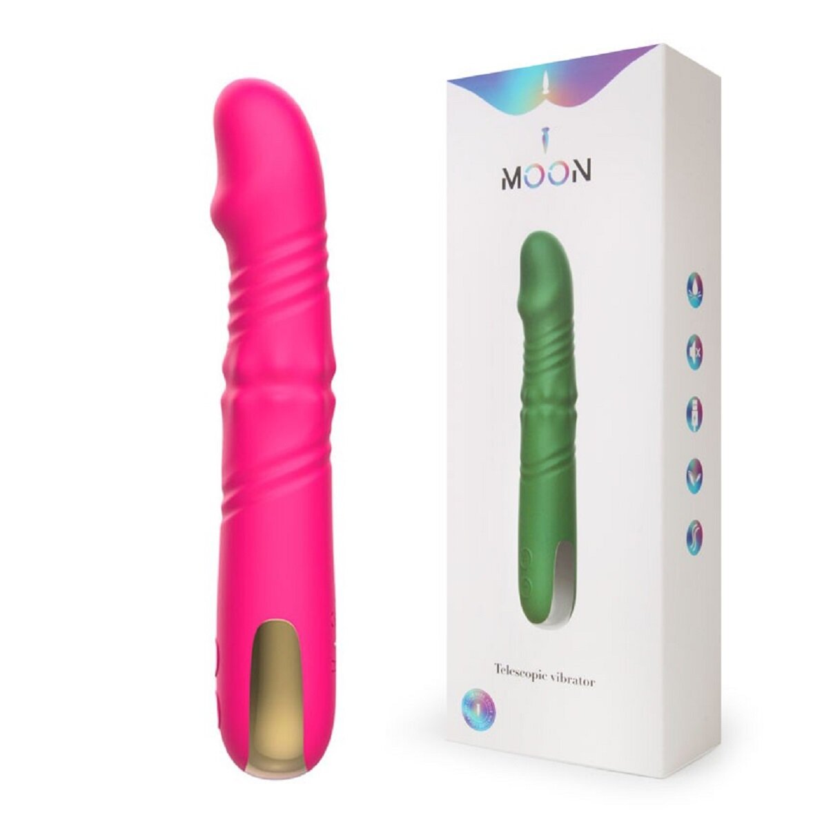 Вибратор с возвратно-поступательным движением и вращением бусин 22,3 см