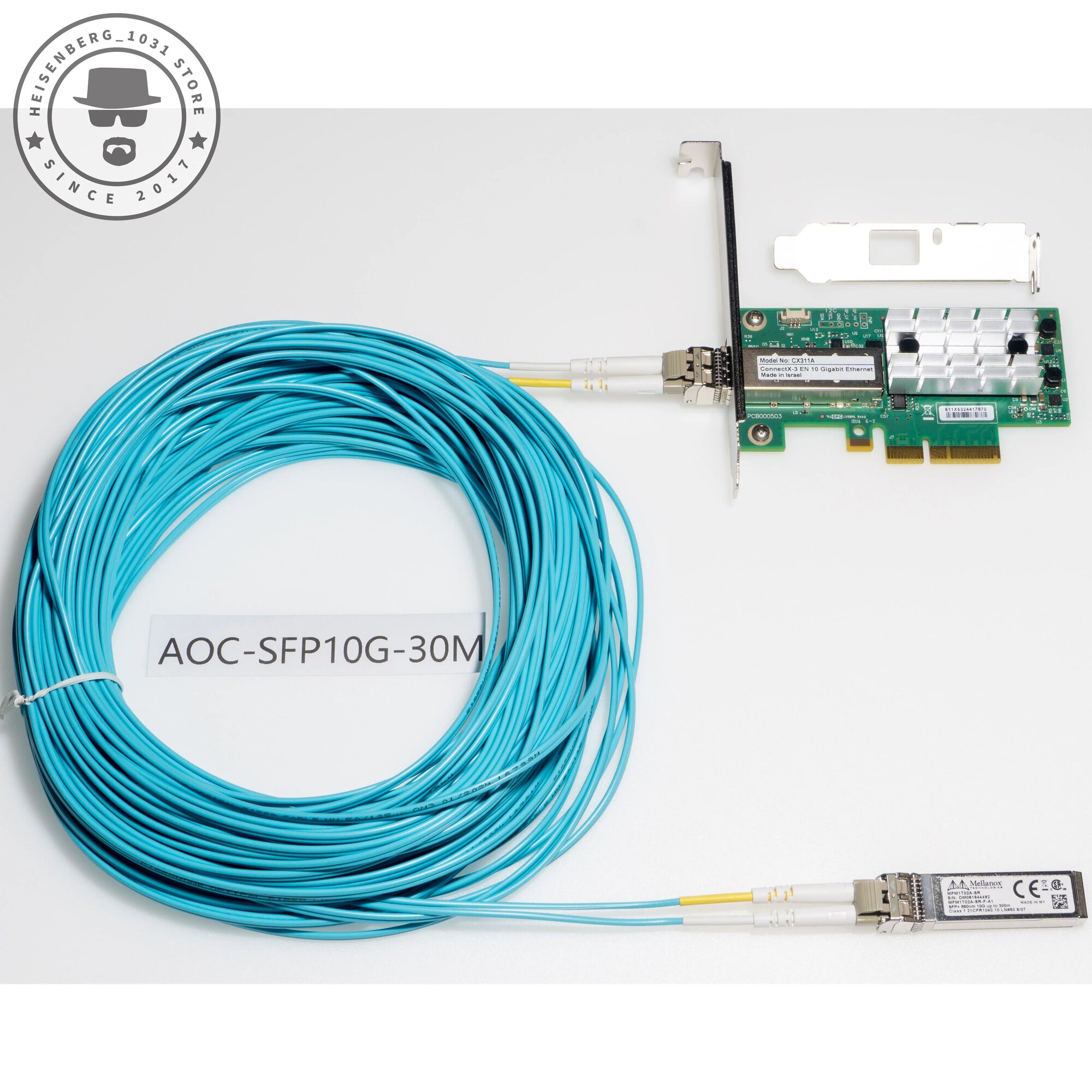 Мellanox CX3-Pro 10Гбит/с сетевая карта PCIe3.0 SFP+ MCX311A-XCAT AOC 30m