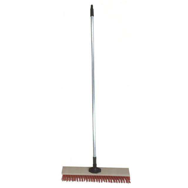 Щетка тротуарная 132х50см с алюминиевым черенком