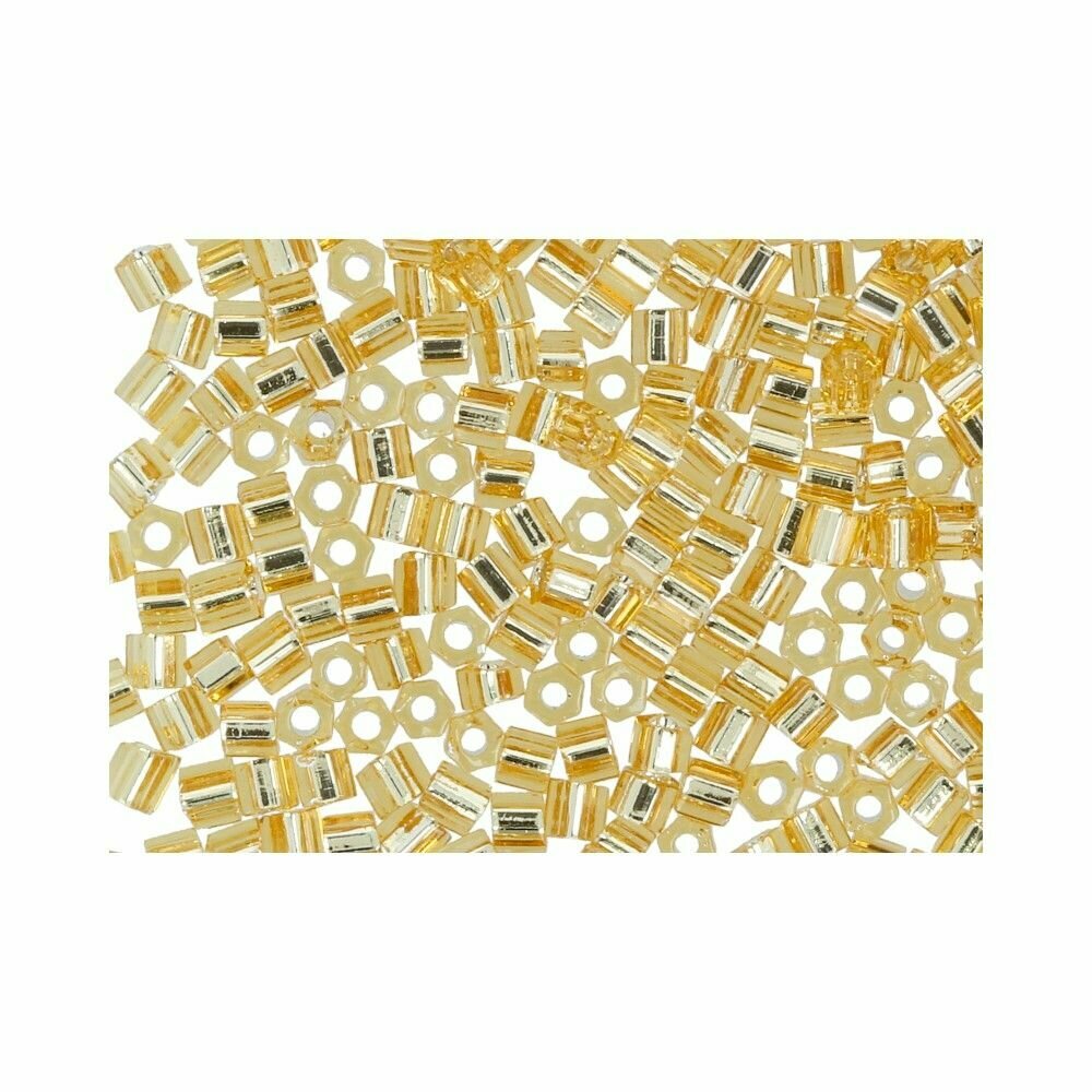 Бисер Япония "TOHO" 11/0 HEXAGON №3 2.2 мм 5 х 5 г №0022 св. золотистый
