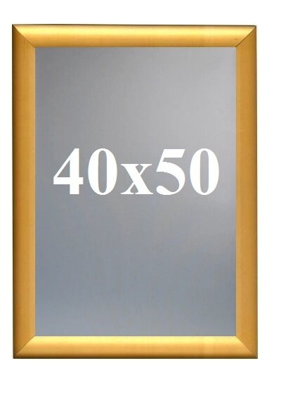 Рамка алюминиевая Клик, (40х50), прямой угол, матовое золото