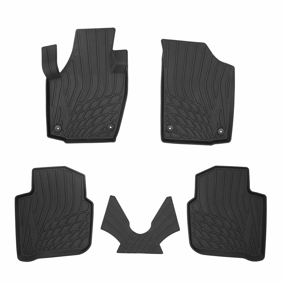 Ковры в салон Norplast/Unidec для Skoda Rapid II (2020-)Литьевые, Черный, арт. NP11-LdC-81-650-2 (Черный)