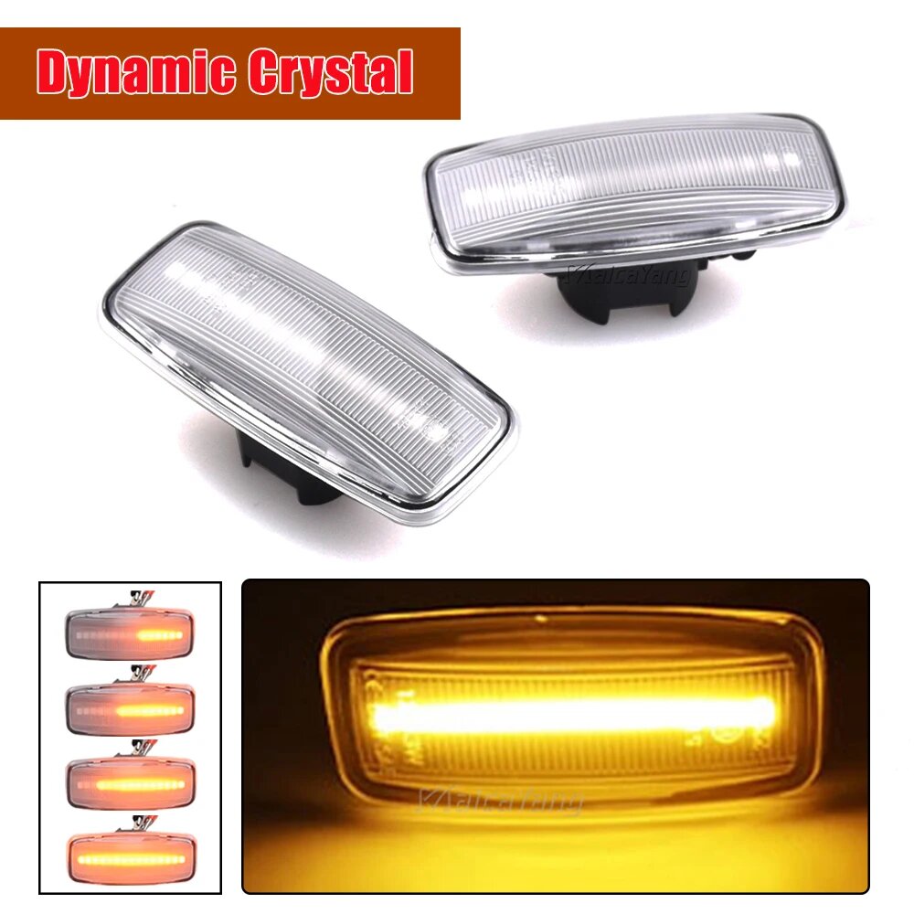 1 пара для Infiniti M35 M45 2005-2007 FX35 FX45 QX60, автомобильный светодиодный Dynamic Crystal