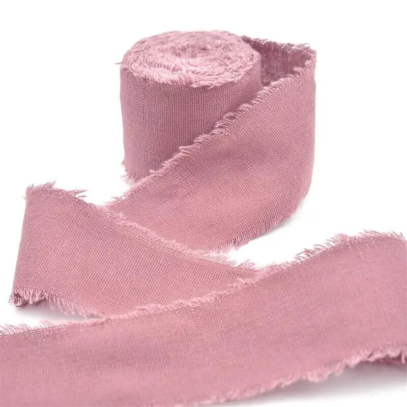 Хлопковая льняная лента 4 см х 5 м