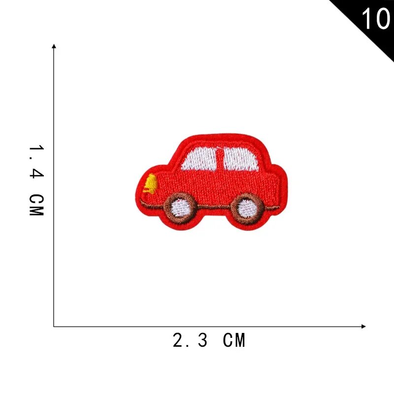 Нашивка машинка красная, 1.4x2.3 см, Color: 10