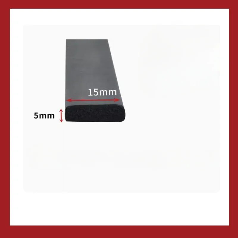 Черная самоклеящаяся уплотнительная лента EPDM 15x5mm