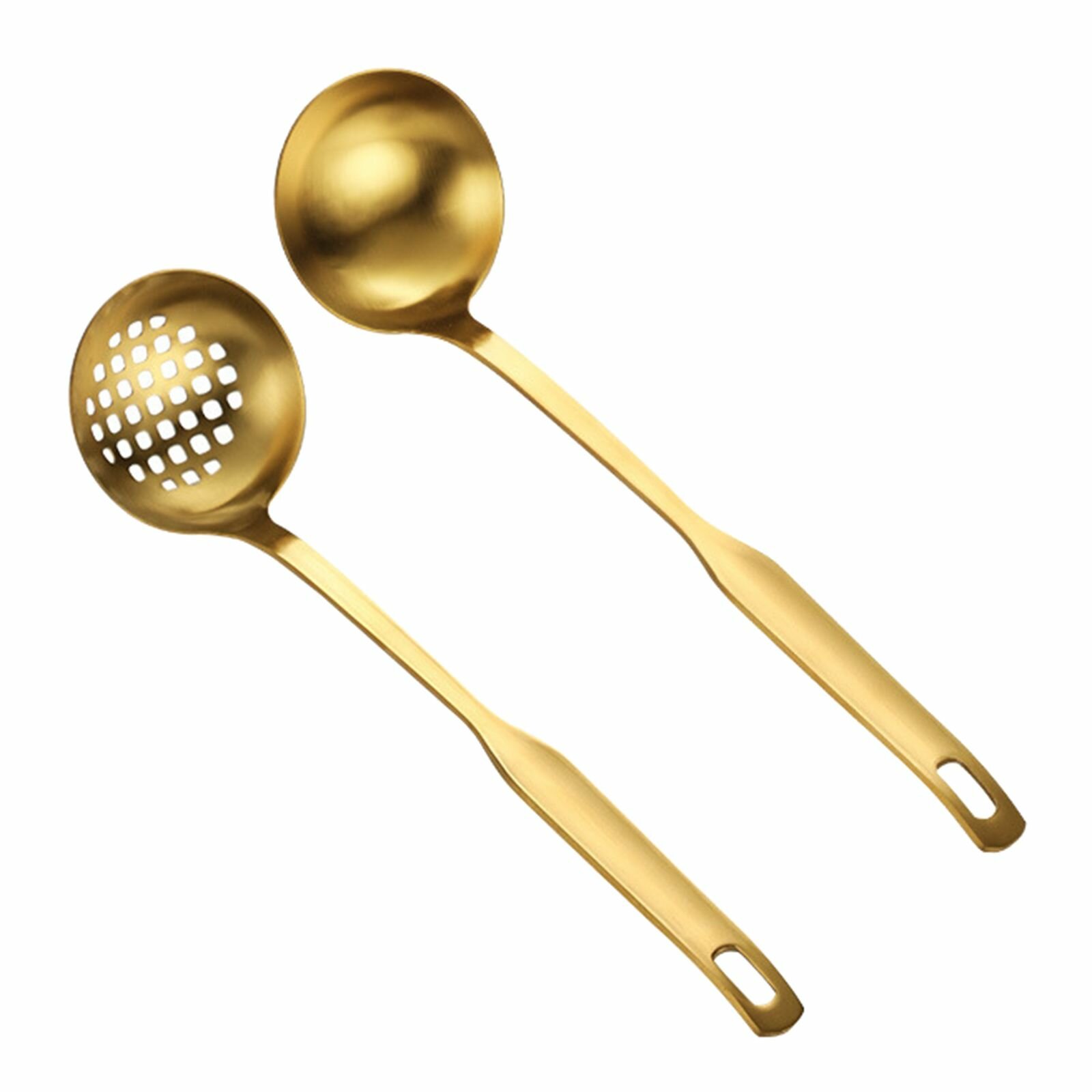 Набор из 2 половников и дуршлага 27 см из нержавеющей стали для удобной готовки дома и на даче