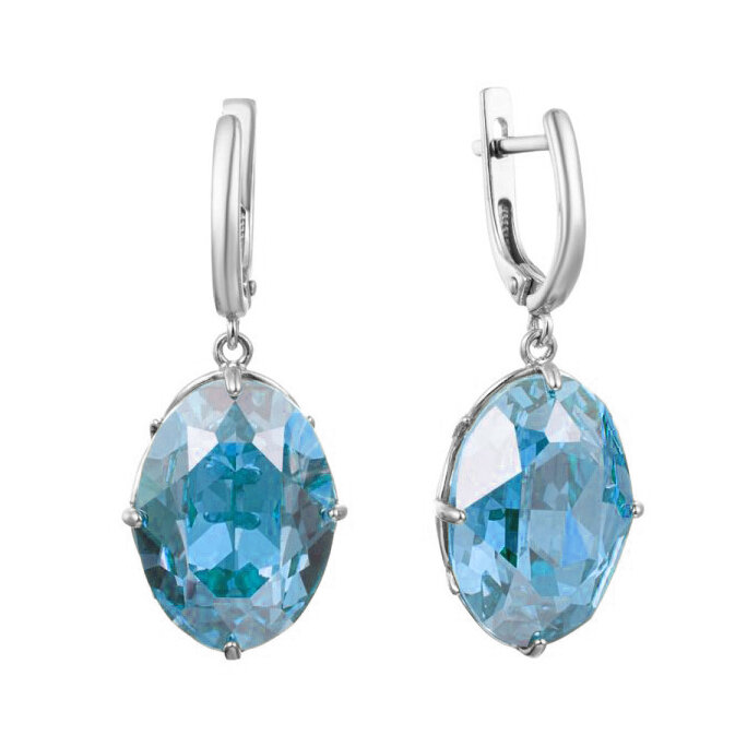 Серьги, серебро, 925 проба, кристалл