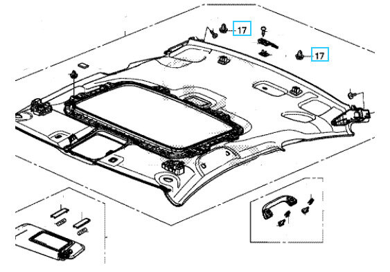 Фиксатор, отделка стойки (светло-желтый) (Оригинал)