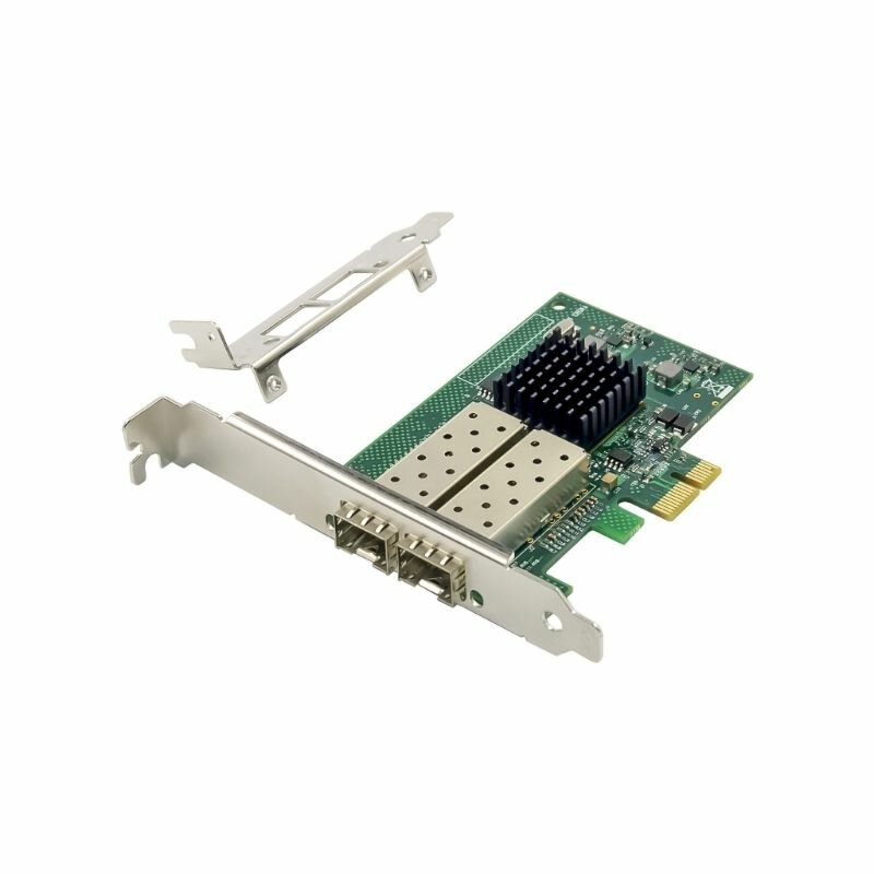 Беспроводной модем, Гигабитная двухпортовая оптоволоконная серверная сетевая карта SFP-PCIE X1, 1 комплект