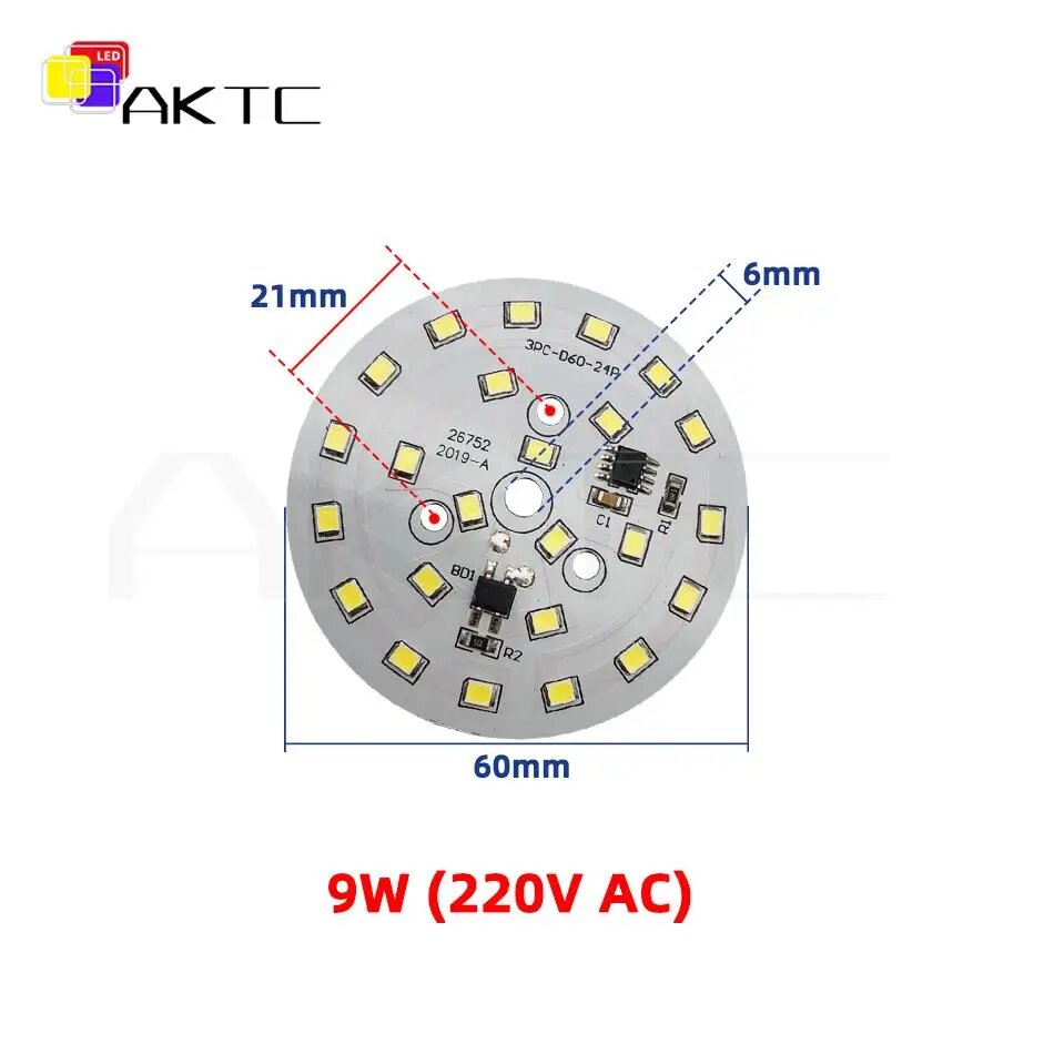 Светодиодный чип Ankatec 9W 3000K Warm white