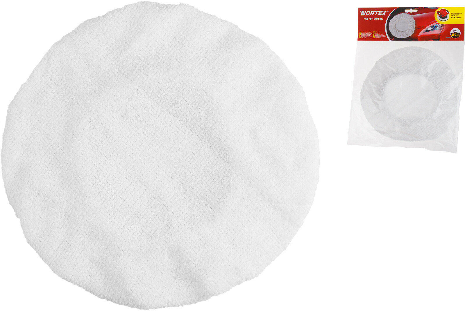 Круг полировальный d 250 мм на резинке WORTEX (1334517)