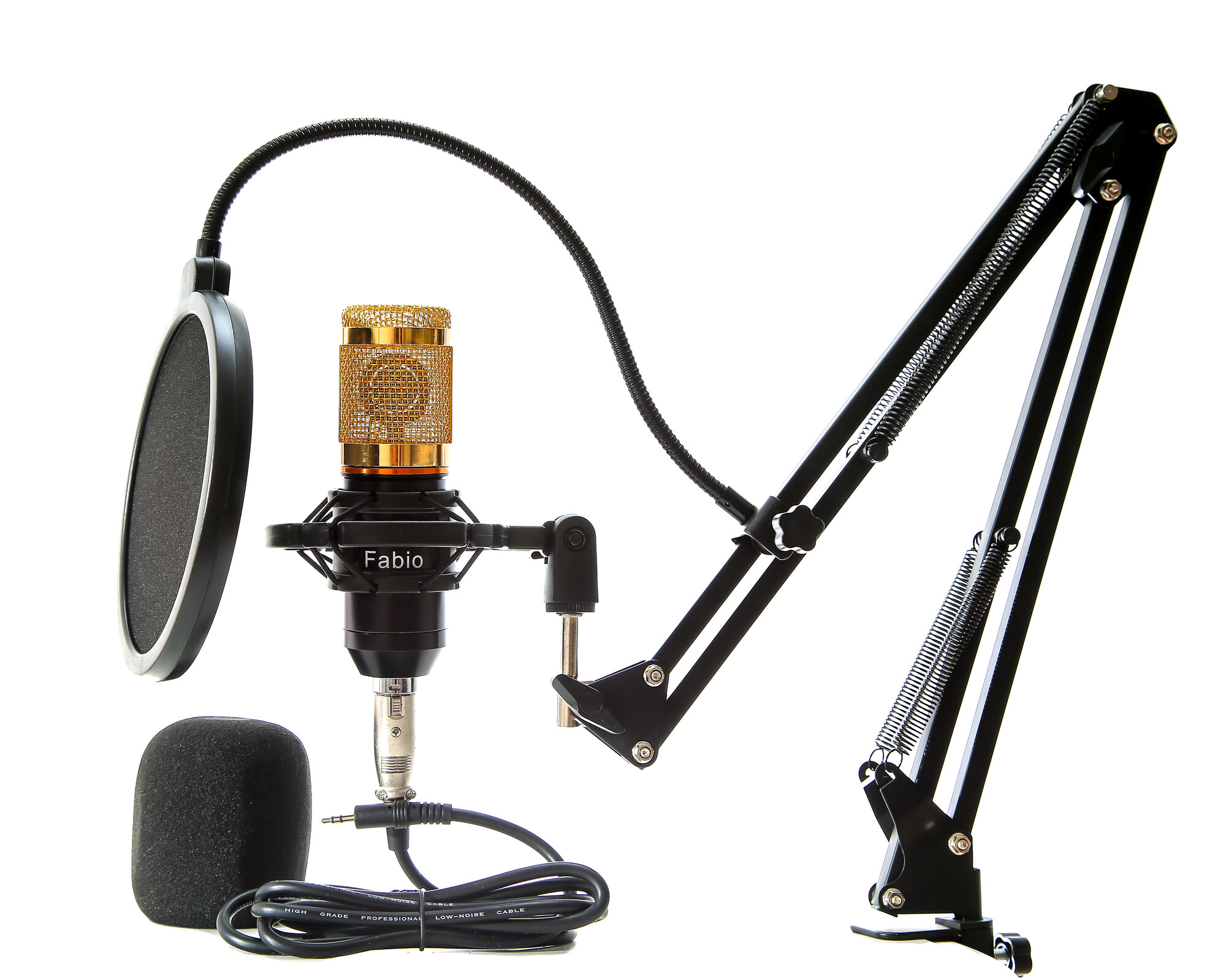 Микрофон студийный Fabio (золотой)